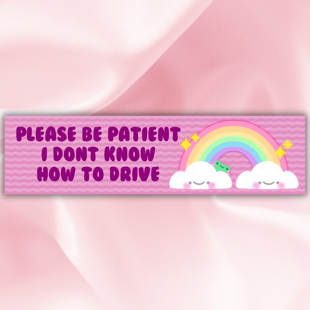 Rainbow Car Sticker Kawaii Car Decor Meme Stickers - Etsy