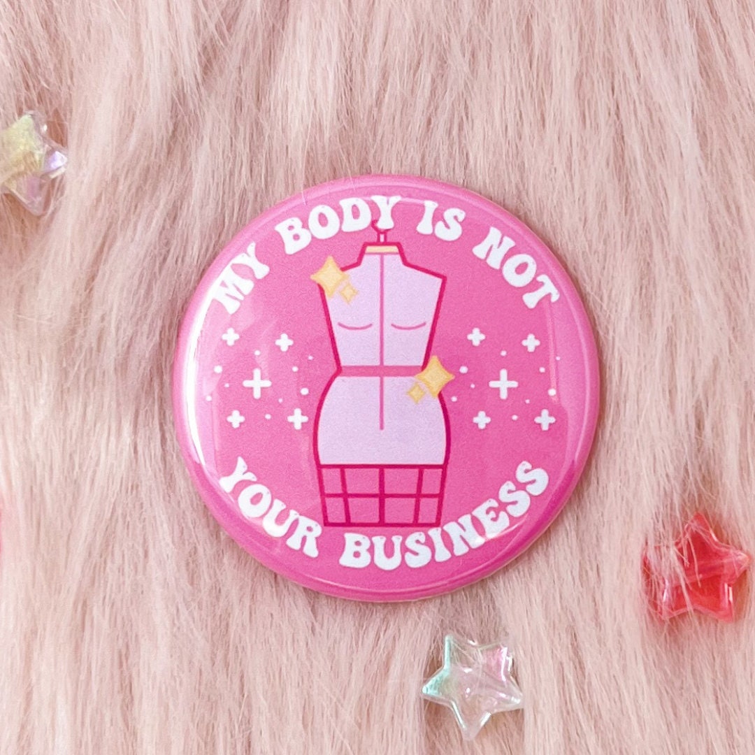 Fat Positive Body Positive Art Kawaii Button Body Posi - Etsy
