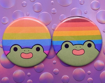 Demiboy Pin Queer Art Frog Buttons LGBT Pins - Etsy