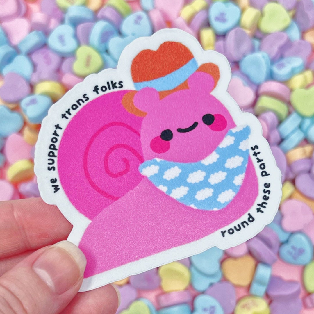 Trans Sticker Transgender Flag Snail Sticker - Etsy