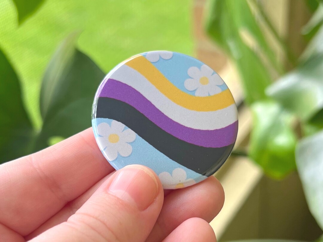 Non Binary Pin Queer Art Nonbinary Pin Queer Pin - Etsy