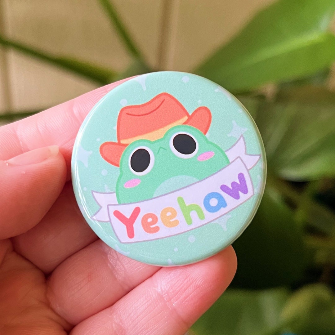 Kawaii Button Aesthetic Pins Frog Button Kawaii Frog - Etsy