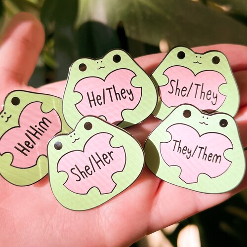 Queer Pin Queer Art Pronoun Pins They Them Pin She Her - Etsy