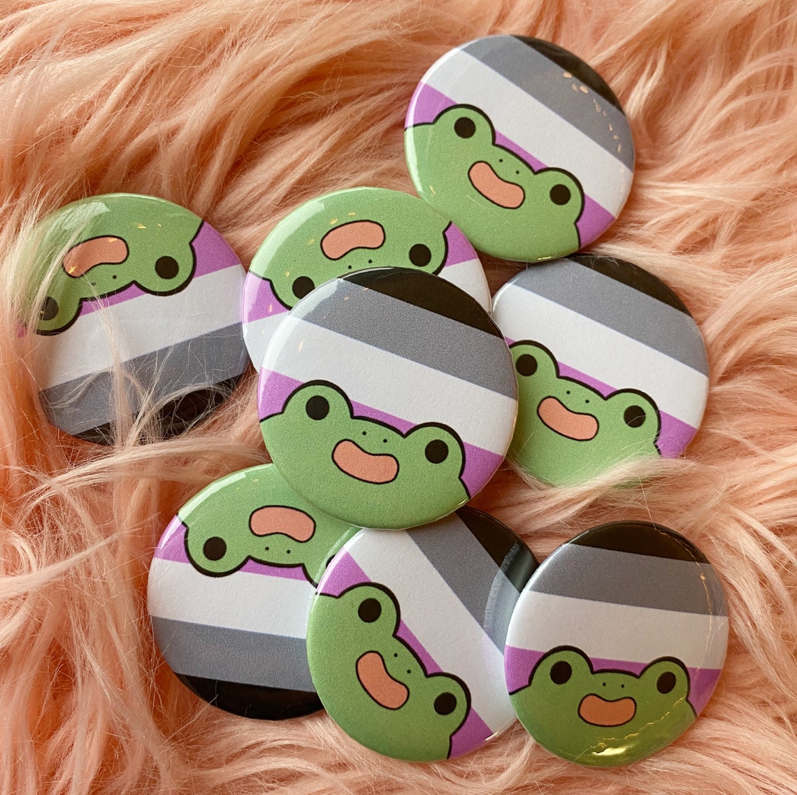 Asexual Pin Frog Buttons Asexual Pride LGBTQ Pins - Etsy Sweden