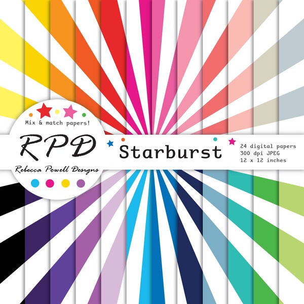 Rainbow Starburst - Etsy