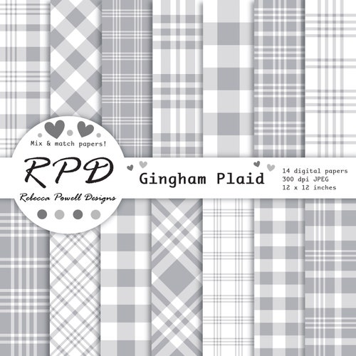 Gingham Rainbow Plaid Background Digital Paper Tartan - Etsy