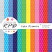 Cute Flowers Seamless Digital Paper, Tinted Rainbow Colours, Scrapbook ...
