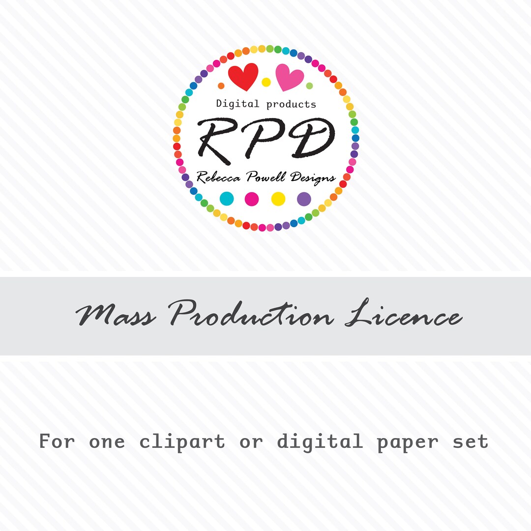 Mass Production Commercial Use Licence No Credit Required - Etsy