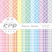 Plaid Tartan Check Seamless Digital Paper, Pastel Colours & White ...
