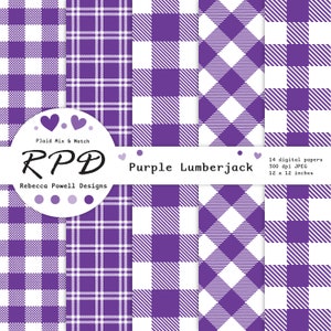 Purple Plaid Digital Paper Pack: Seamless Tartan Backgrounds (digital Download) - Etsy