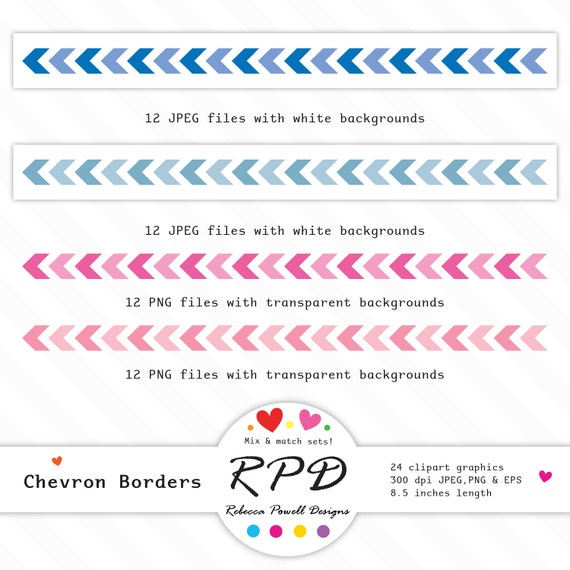 Pink Chevron Border Clip Art
