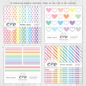 Stars Digital Clip Art Set, Solid Pastel Colours, Star Outlines, Png ...