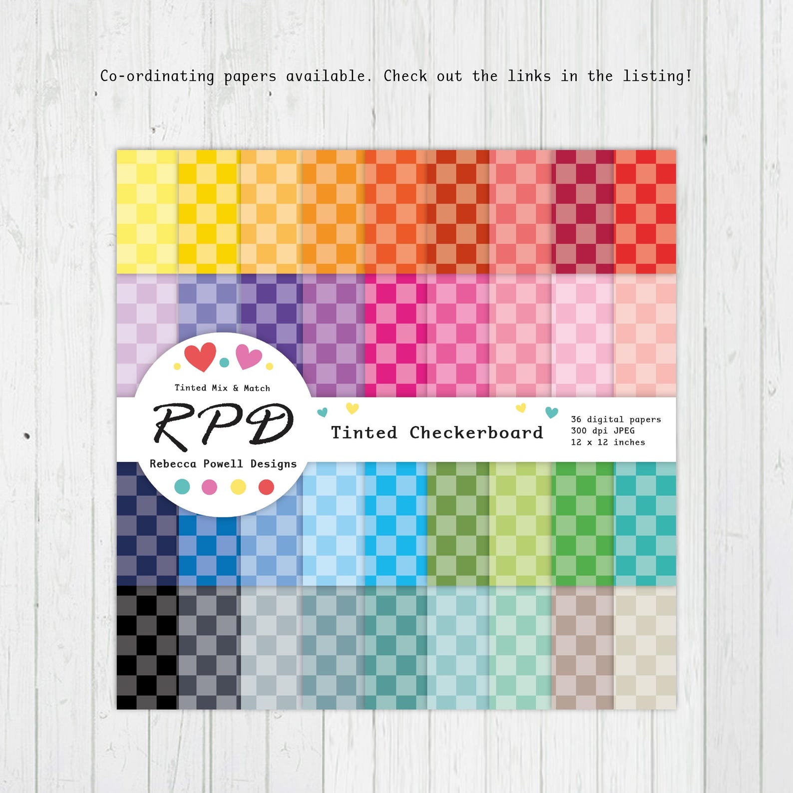 Gingham Pattern Digital Paper Pack: Seamless Scrapbook Backgrounds ...