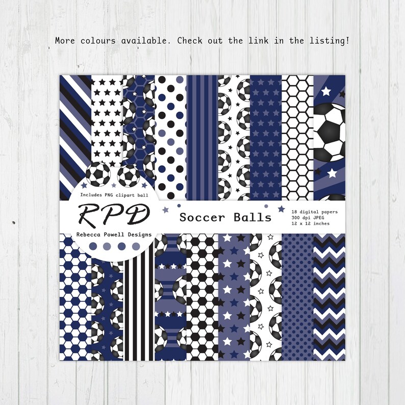Soccer Digital Paper Pack: Green Seamless Football Patterns, PNG ...
