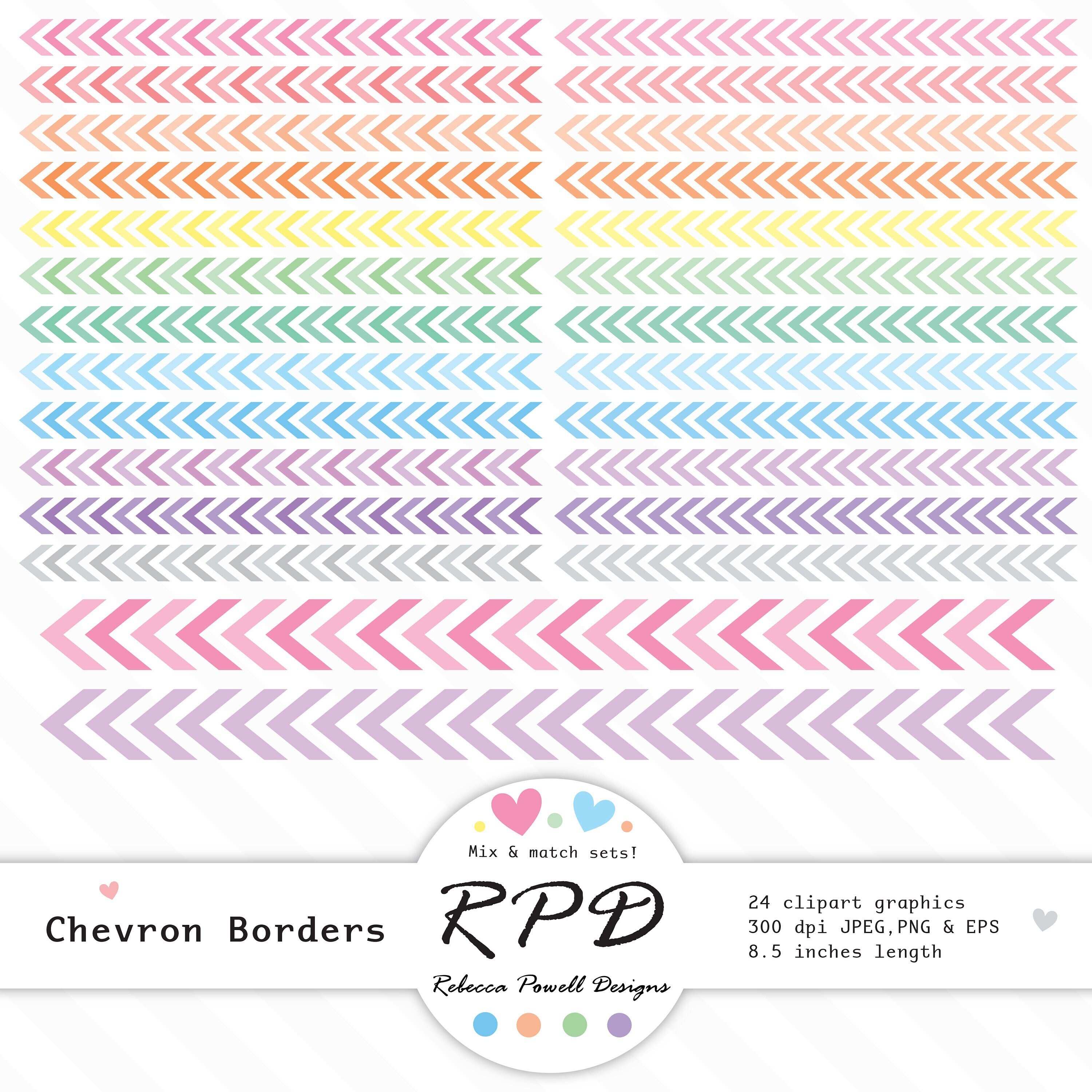 Pink Chevron Border Clip Art
