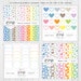 Mini Love Hearts Digital Paper Pack, Seamless Pattern, Pastel Rainbow ...