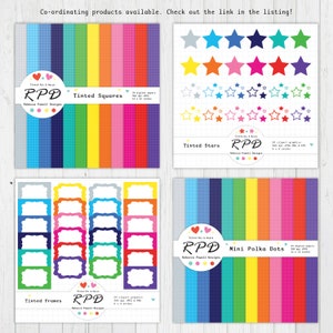 Geometric Circles Digital Paper, Seamless Pattern, Tinted Rainbow ...