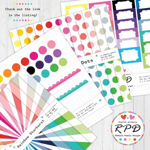 Mini Polka Dots Digital Paper Seamless Pattern Rainbow - Etsy