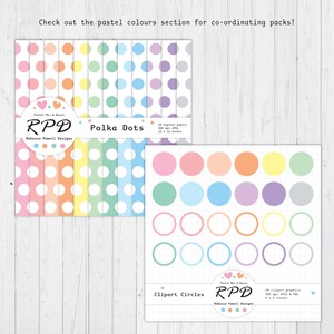 Polka Dots Pattern Seamless Digital Paper, Pastel Colours & White ...