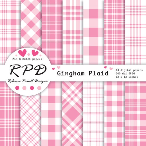 Gingham Rainbow Plaid Background Digital Paper Tartan - Etsy