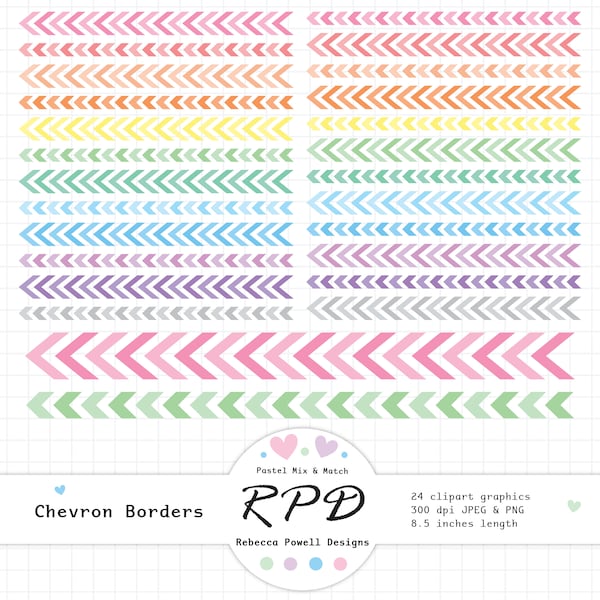Chevron Borders - Etsy