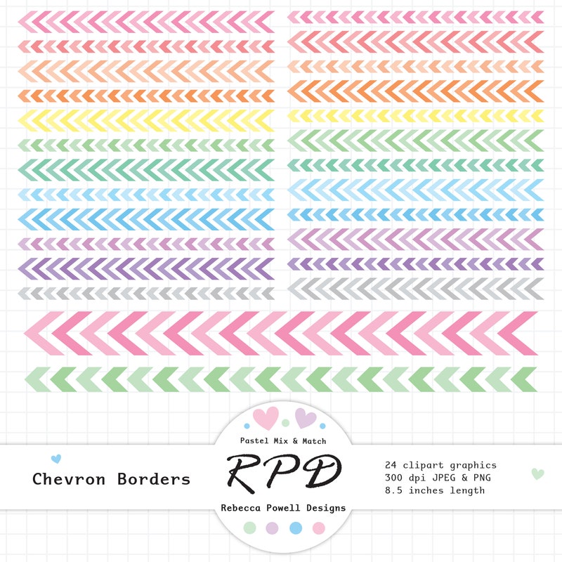 Chevron Borders - Etsy
