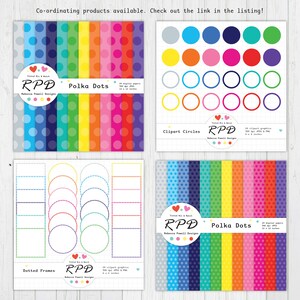 Geometric Circles Digital Paper, Seamless Pattern, Tinted Rainbow ...