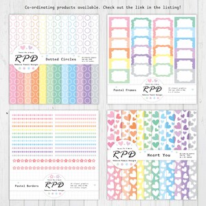 Stars Pattern Seamless Digital Paper Pack, Pastel Colours, White ...