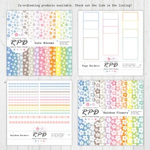 Cute Flower Confetti Pattern, Seamless Digital Paper, Pastel Rainbow ...