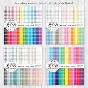 Plaid Pattern Seamless Digital Paper, Pastel Colours & White, Scrapbook ...