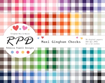 Vintage Gingham Digital Paper Pack 20 Printable Sheets - Etsy