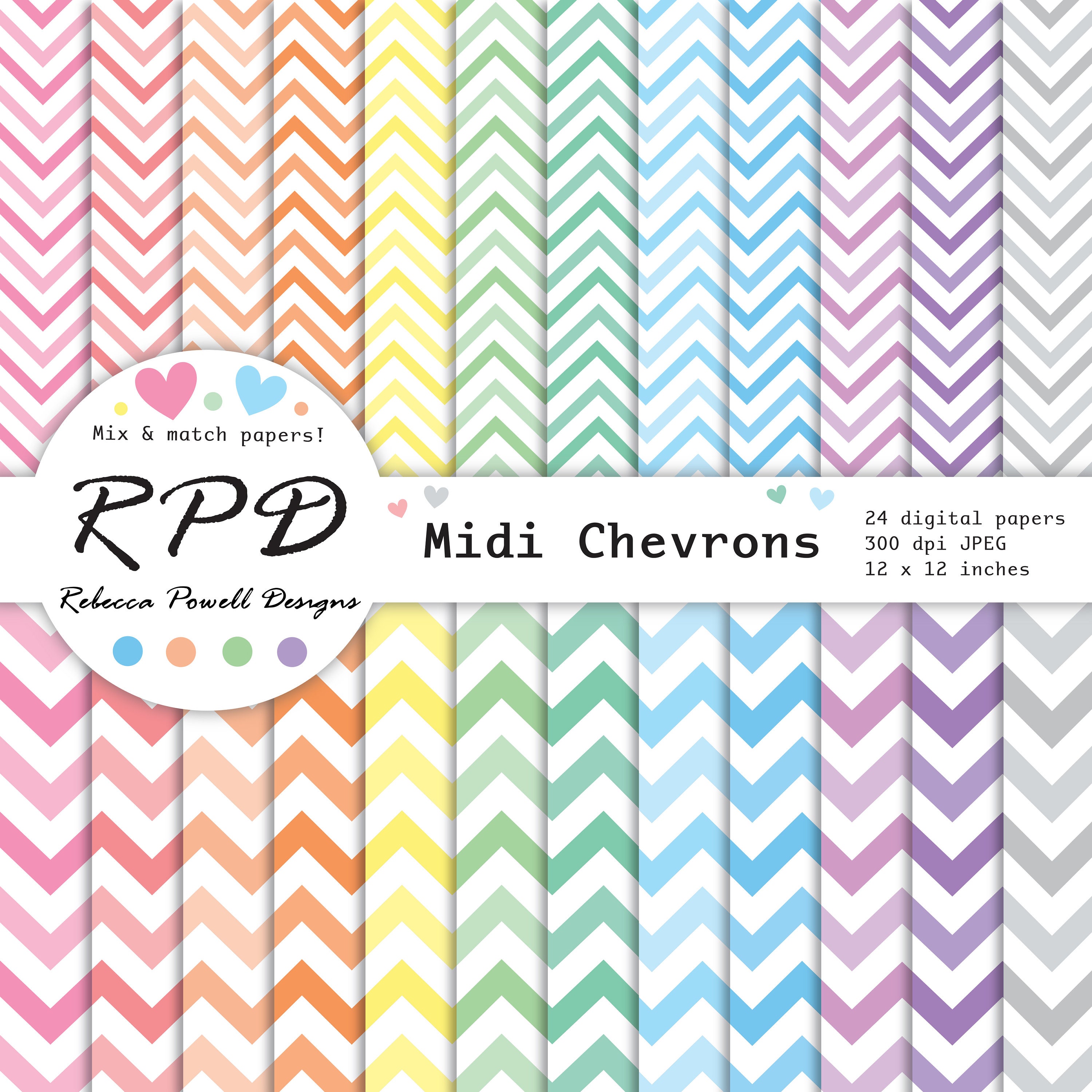 Rebecca Chevron Letters