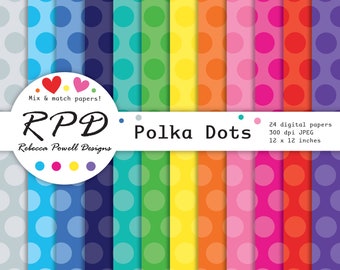 Dots Digital Paper | Etsy