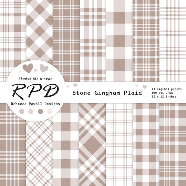 Plaid Paper Pack - Etsy