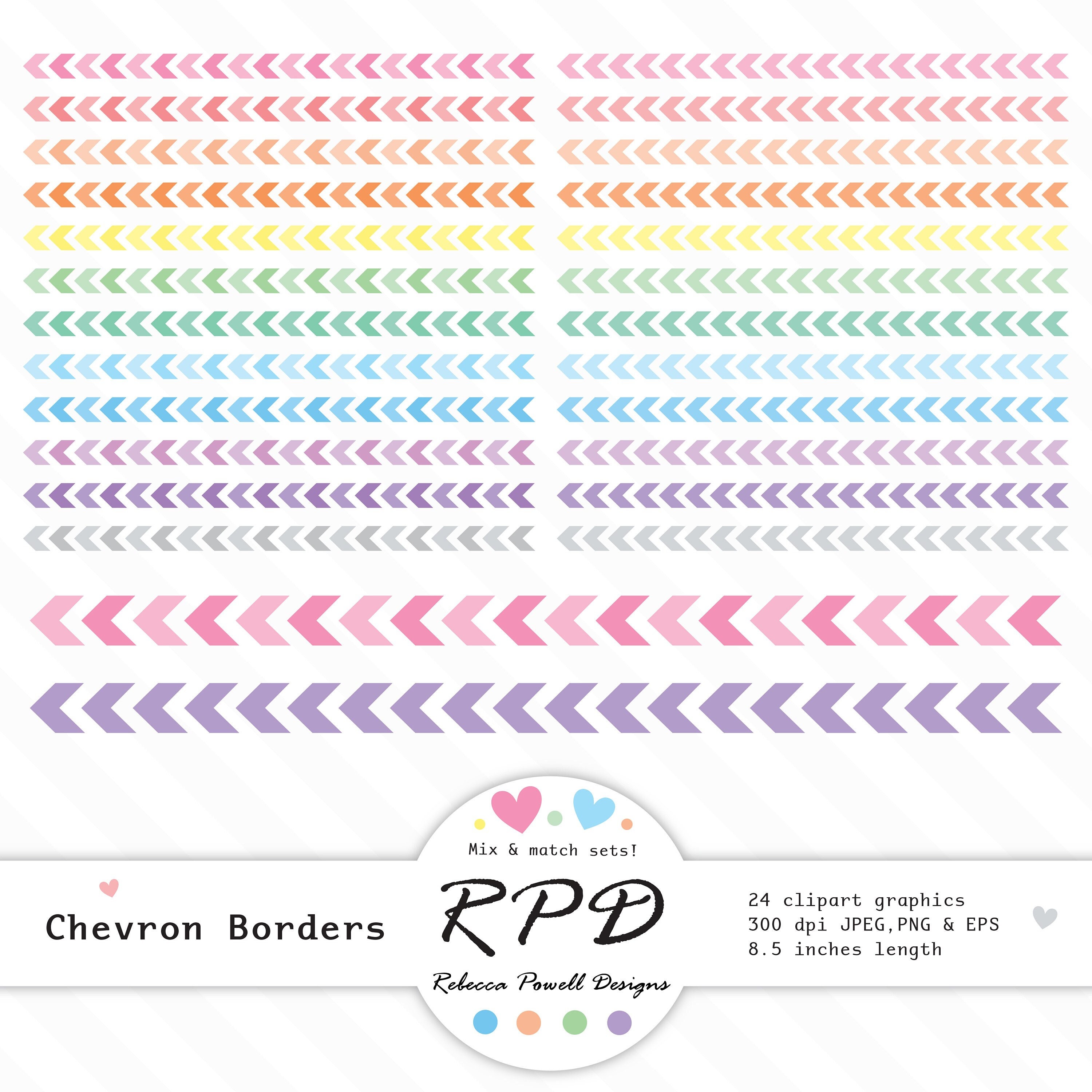 Pink Chevron Border Clip Art
