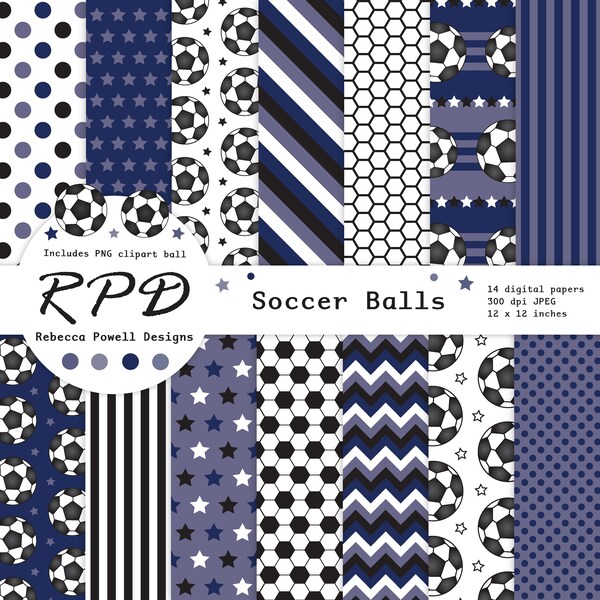 Soccer Digital Paper - Etsy
