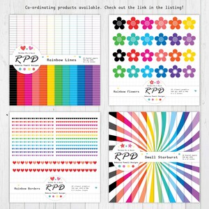 Plaid Tartan Check Seamless Digital Paper, Rainbow Colours & White ...