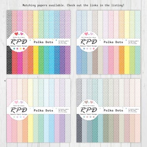 Small Polka Dots Digital Paper Pack, Seamless, Multi Rainbow Colours ...