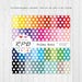 Polka Dots Seamless Digital Paper, Rainbow Colours, White Backgrounds ...