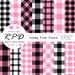 SALE Buffalo Plaid Clipart Hearts Set, PNG Transparent Background, Red ...