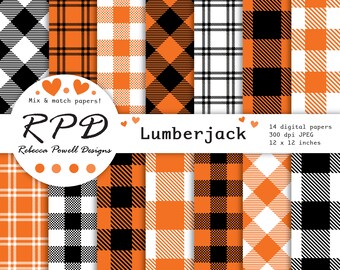 Plaid Digital Paper | Etsy