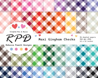 Vintage Gingham Digital Paper Pack 20 Printable Sheets - Etsy
