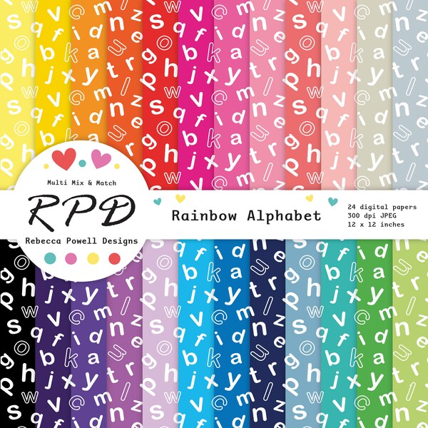 Alphabet Seamless Pattern - Etsy