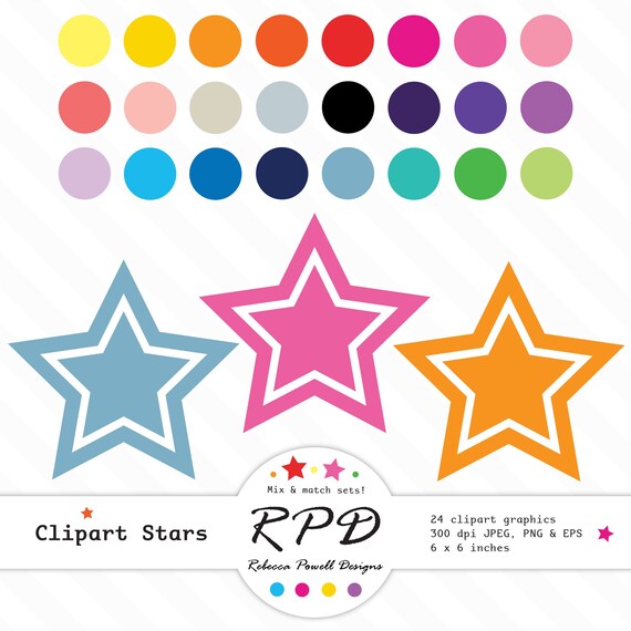 Rainbow Star Clip Art