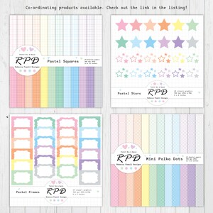 Crosshatch Pattern Seamless Digital Paper, Pastel Colours, White ...