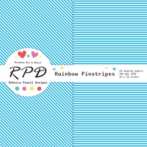 Horizontal Diagonal Stripes Digital Paper Pack, Seamless Pattern ...