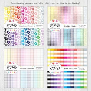 Mini Polka Dots Digital Paper Pack: Rainbow Seamless Pattern (12x12 ...