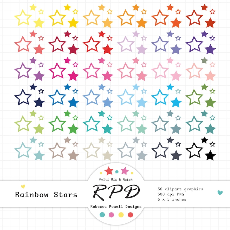 Stars Watercolor - Etsy