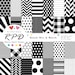 SALE Black and White Digital Paper Set, Seamless Patterns, Polka Dots ...