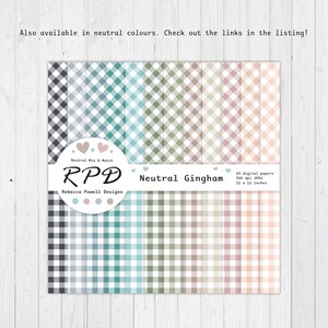 Gingham Pattern Seamless Digital Paper, Seasonal Rainbow Colours ...